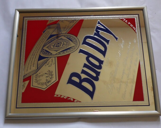 Bud Dry Budweiser Beer Mirror - Etsy