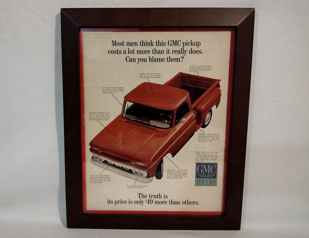 Original GMC Pickup Advertisement 1965 Look Magazine Page in 13 X 16 ...