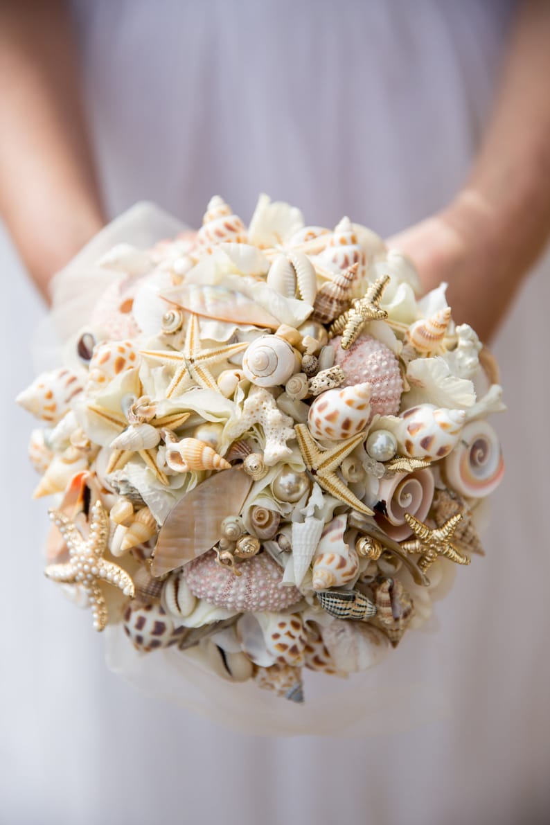 Beach Inspired Shell Bouquet - Etsy
