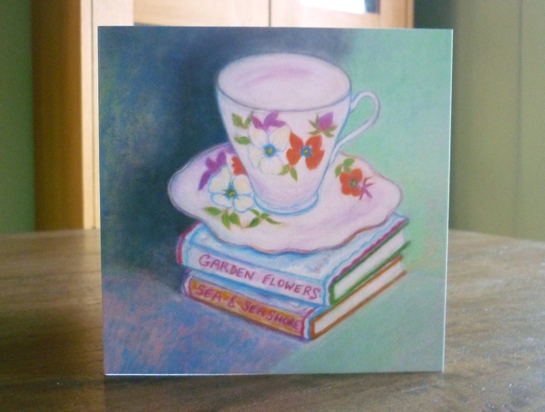 Teacup and Observer's Books Card for Him Card for Her Own Message Card ...