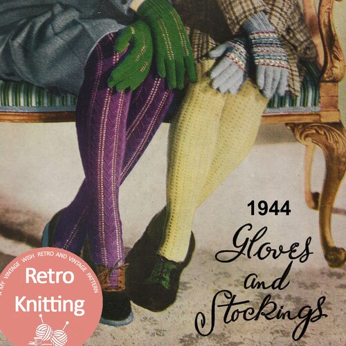 1940s Wartime Knitted Stockings PDF Knitting Pattern - Etsy