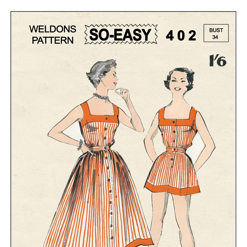 50s Playsuit Pattern - Etsy
