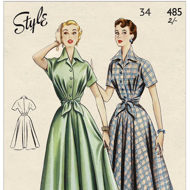 1950s Shirt Dress - Etsy