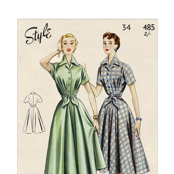 1950s Shirt Dress - Etsy