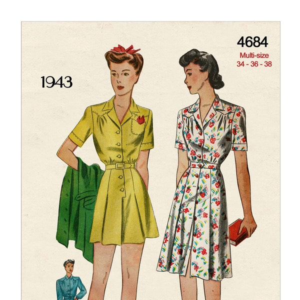 1940s Sewing Pattern - Etsy