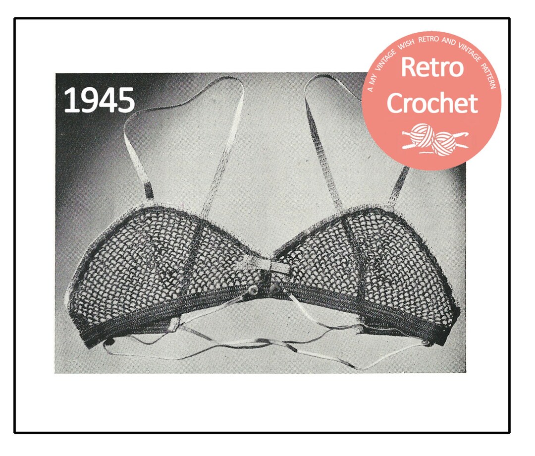 1940's WW2 Brassiere PDF Crochet Pattern - Etsy