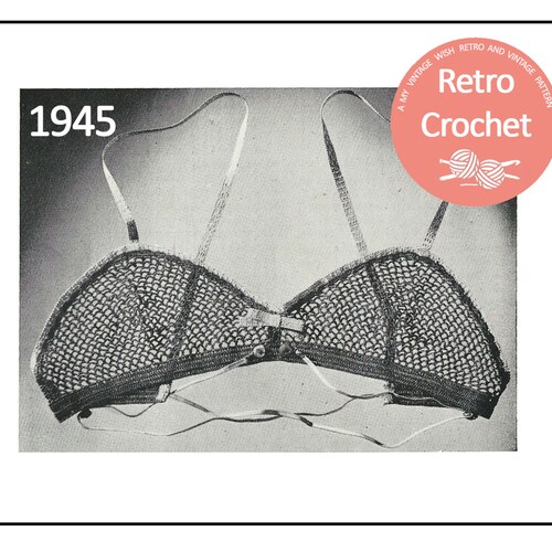 1940's WW2 Brassiere PDF Crochet Pattern - Etsy