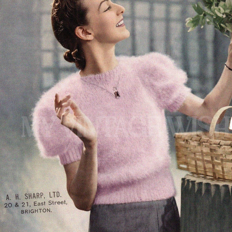 Angora Sweater - Etsy