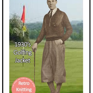 1930's Golf Jacket Vintage Knitting Pattern PDF Instant Download - Etsy
