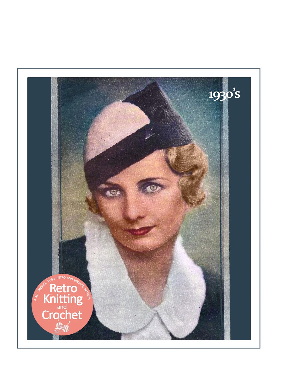 1930s Vamp Style Hat PDF Knitting Pattern - Etsy