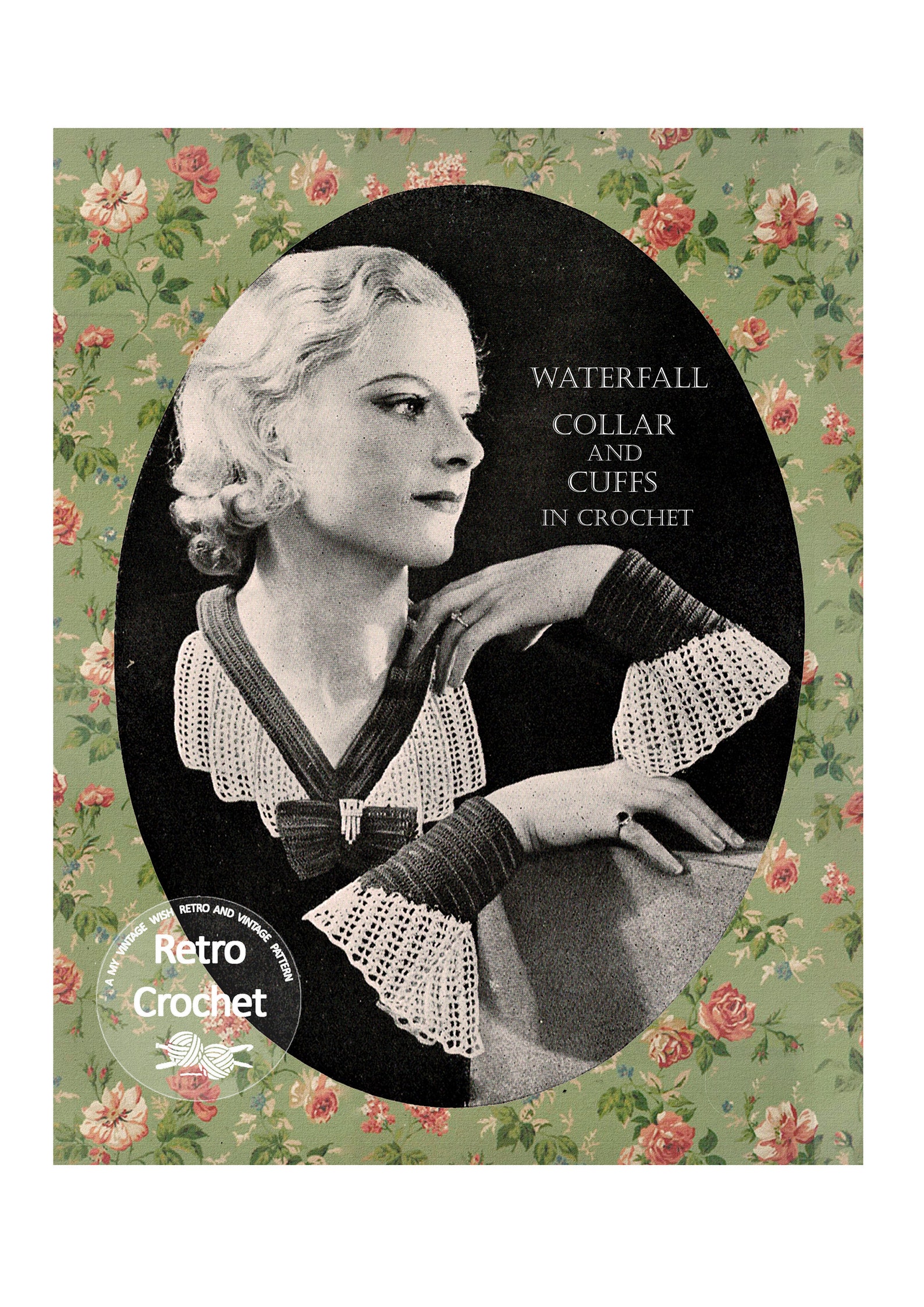 1930's Waterfall Collar and Cuffs in Crochet PDF Pattern - Etsy