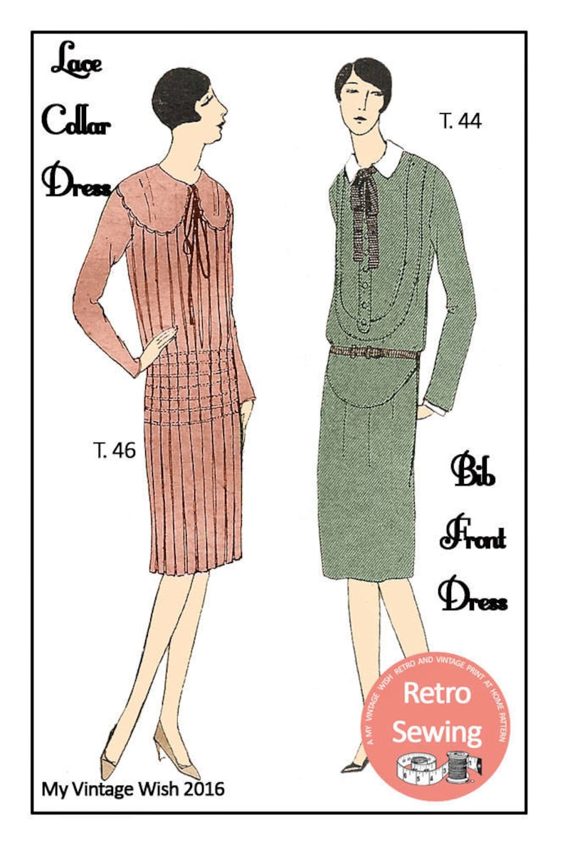 1920s Flapper Dresses PDF Print at Home French Sewing Pattern | Etsy