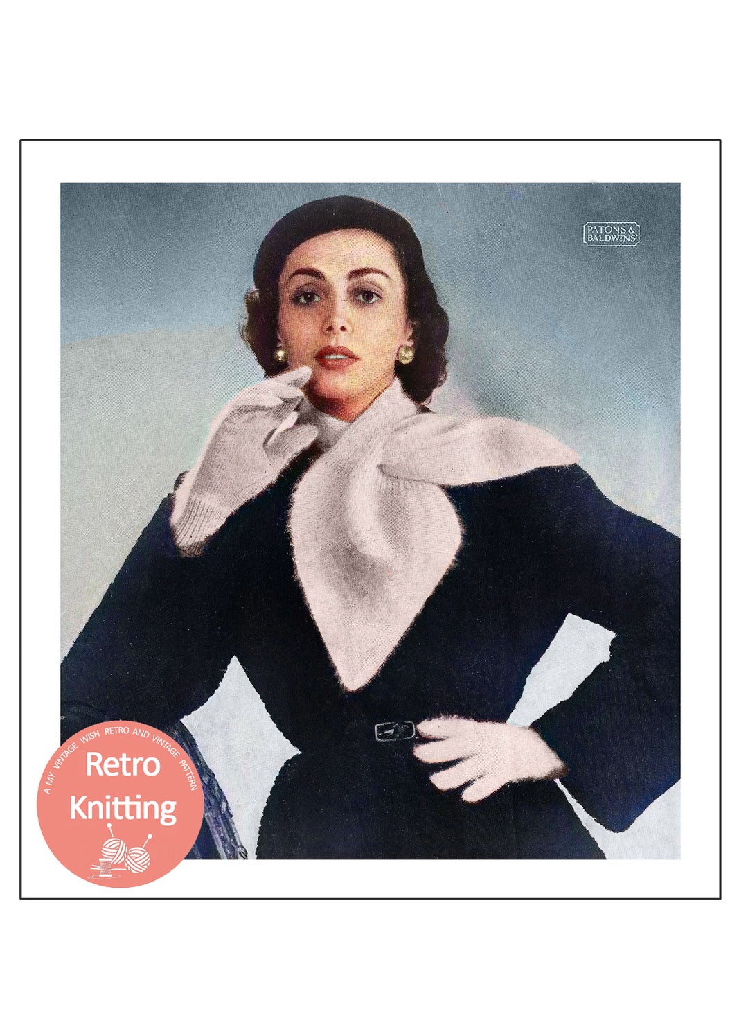 Miss Marple Style Scarf and Gloves PDF Knitting Pattern - Etsy