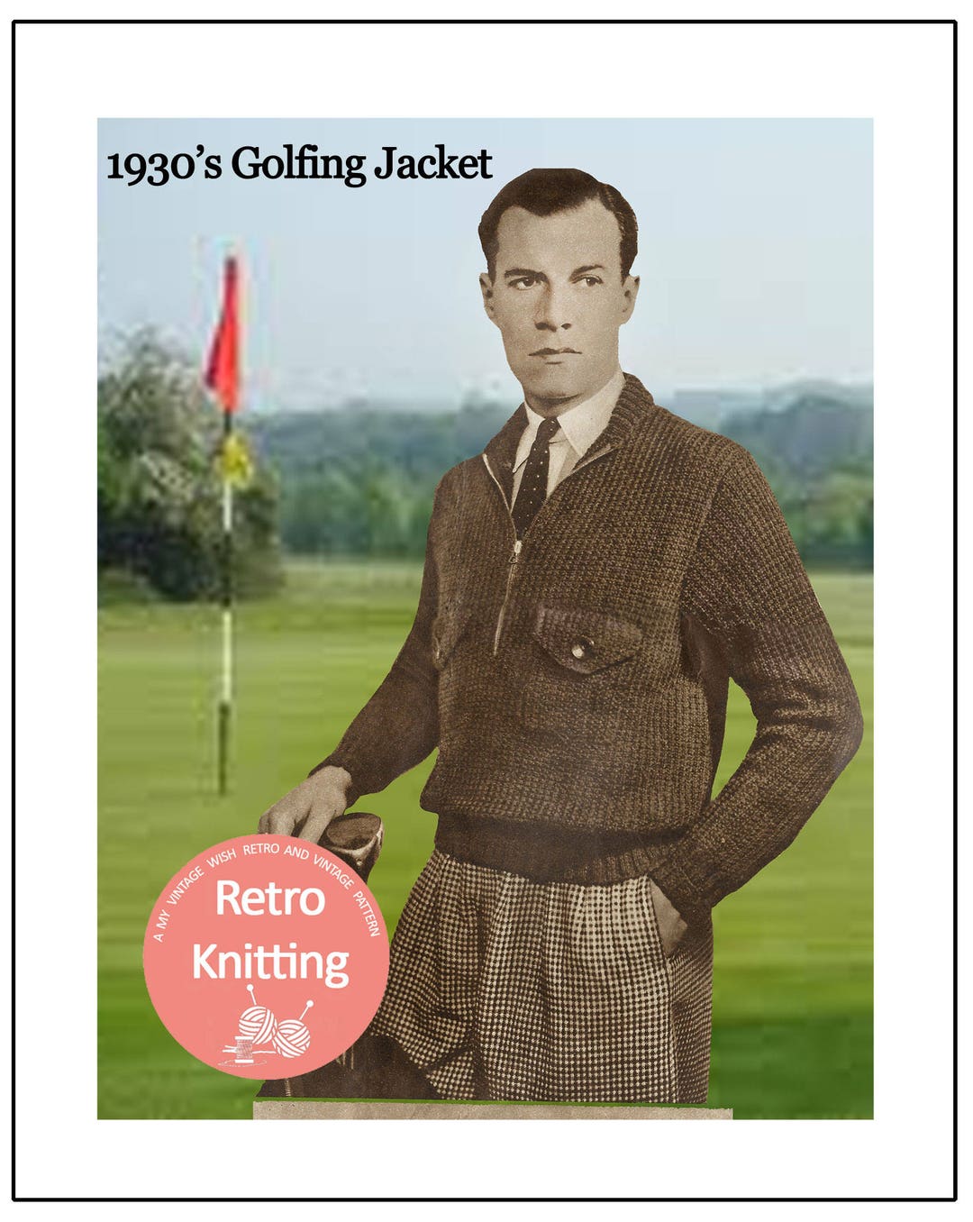 1930's Golf Jacket Vintage Knitting Pattern PDF Instant Download - Etsy