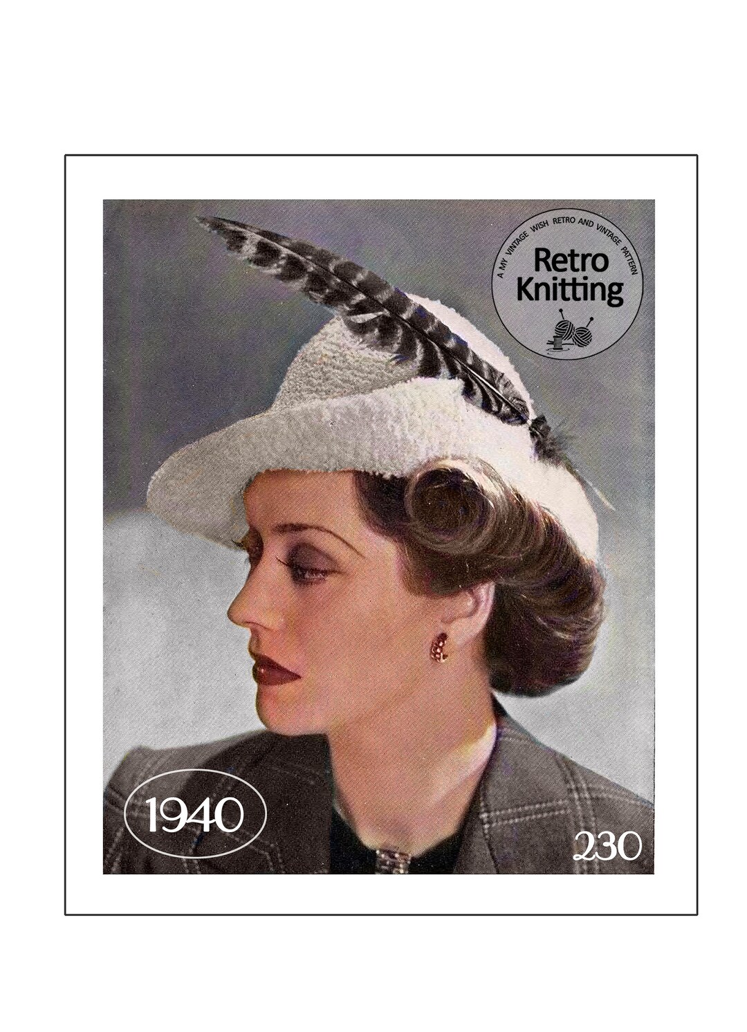 1940's Ladies Stylish Trilby Style Hat PDF Knitting Pattern - Etsy UK
