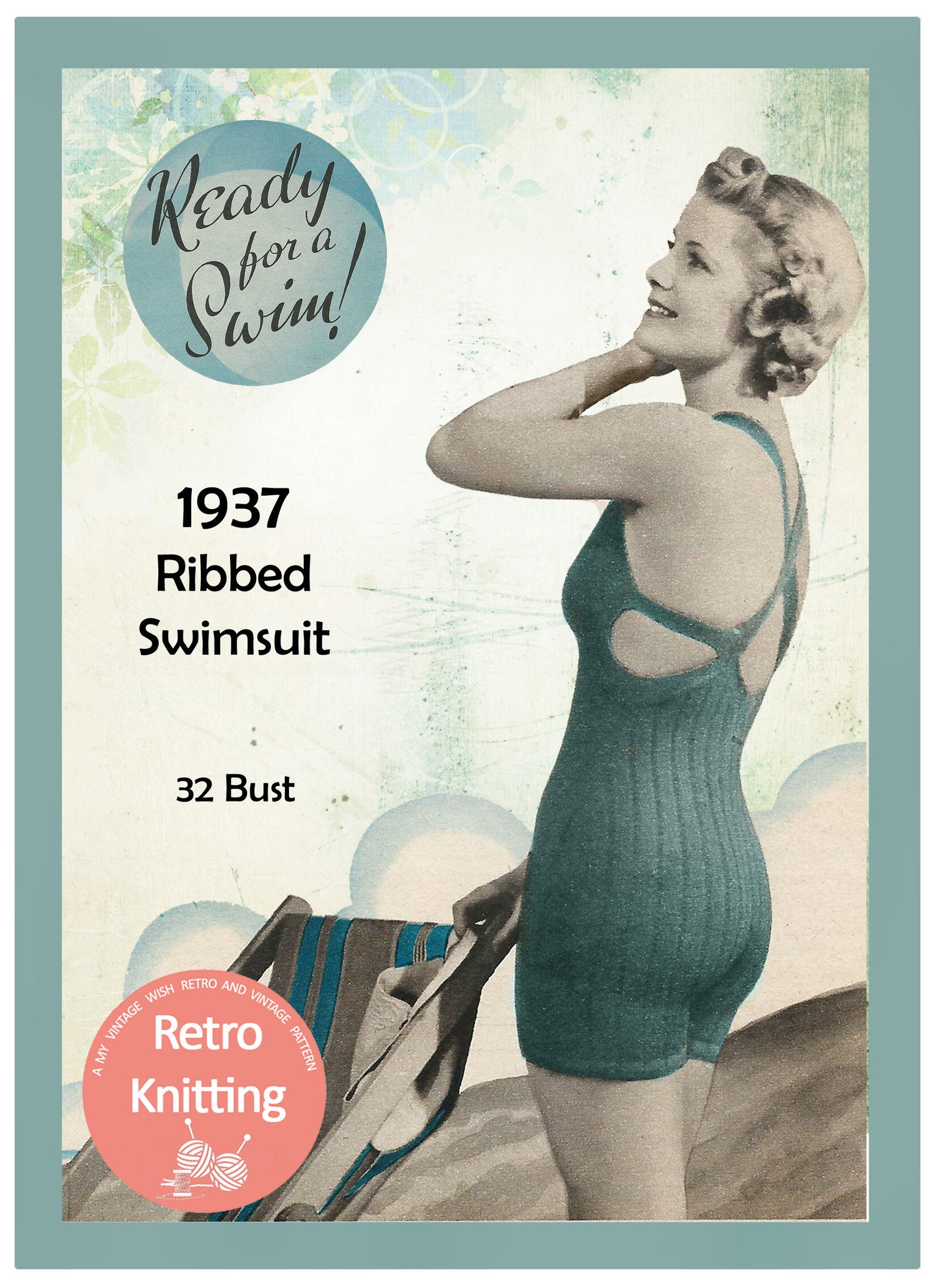 1930's Ribbed Bathing Suit Vintage Knitting Pattern PDF | Etsy