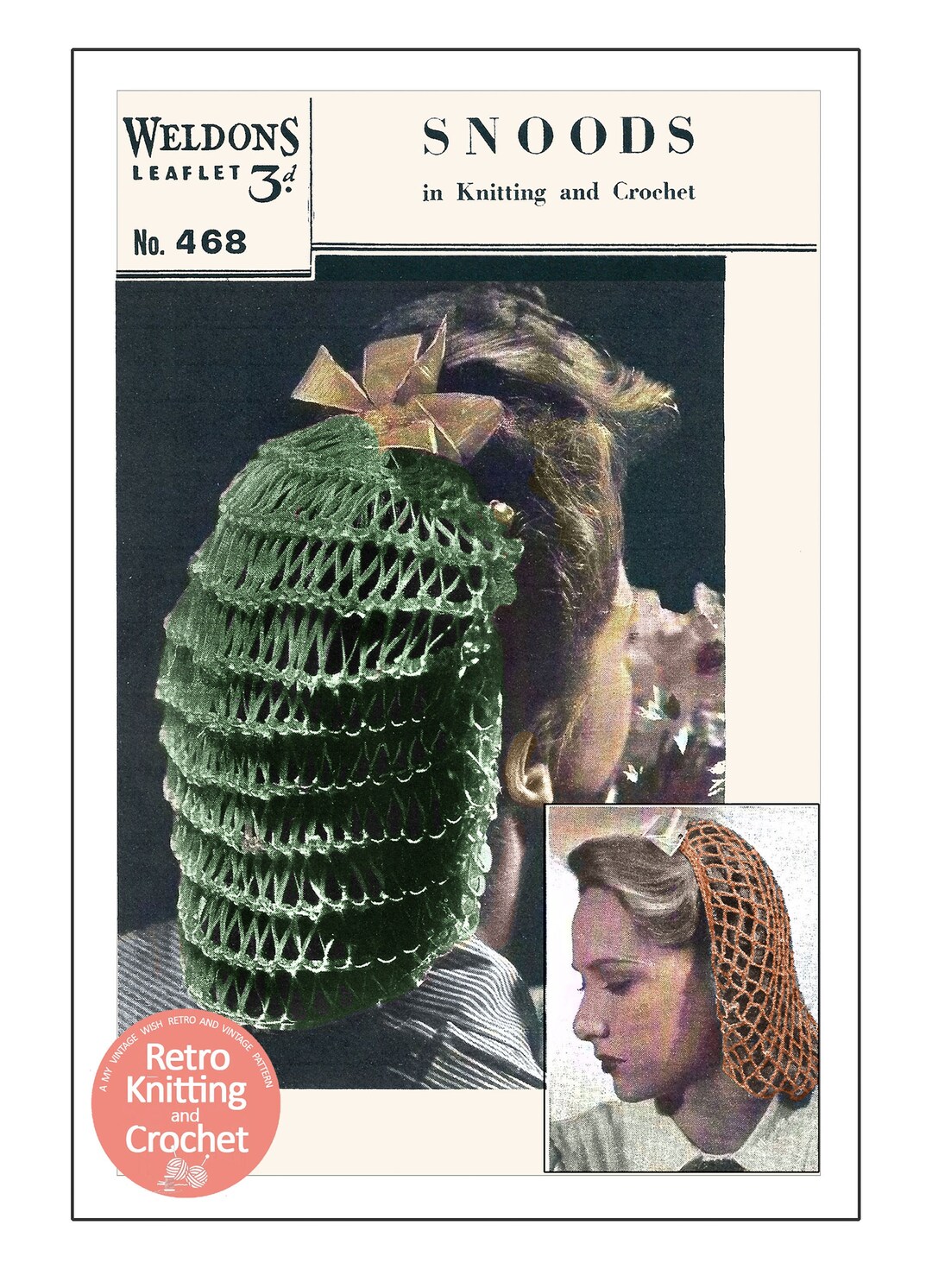 1940s Wartime Snoods in Knitting & Crochet PDF Pattern - Etsy