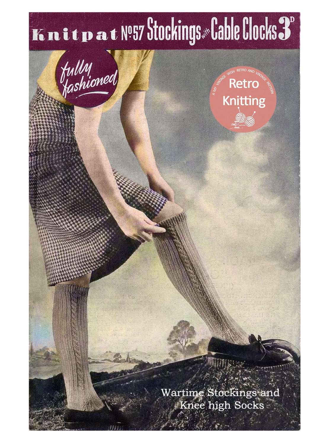 1940s Stockings and Socks PDF Knitting Pattern - Etsy