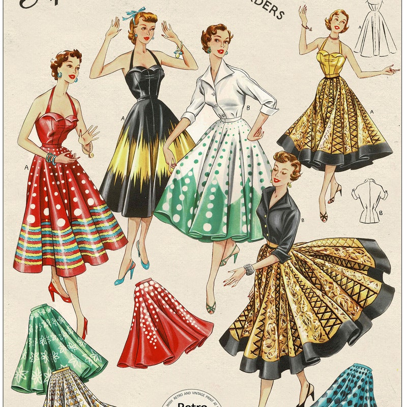 50s Circle Skirt - Etsy