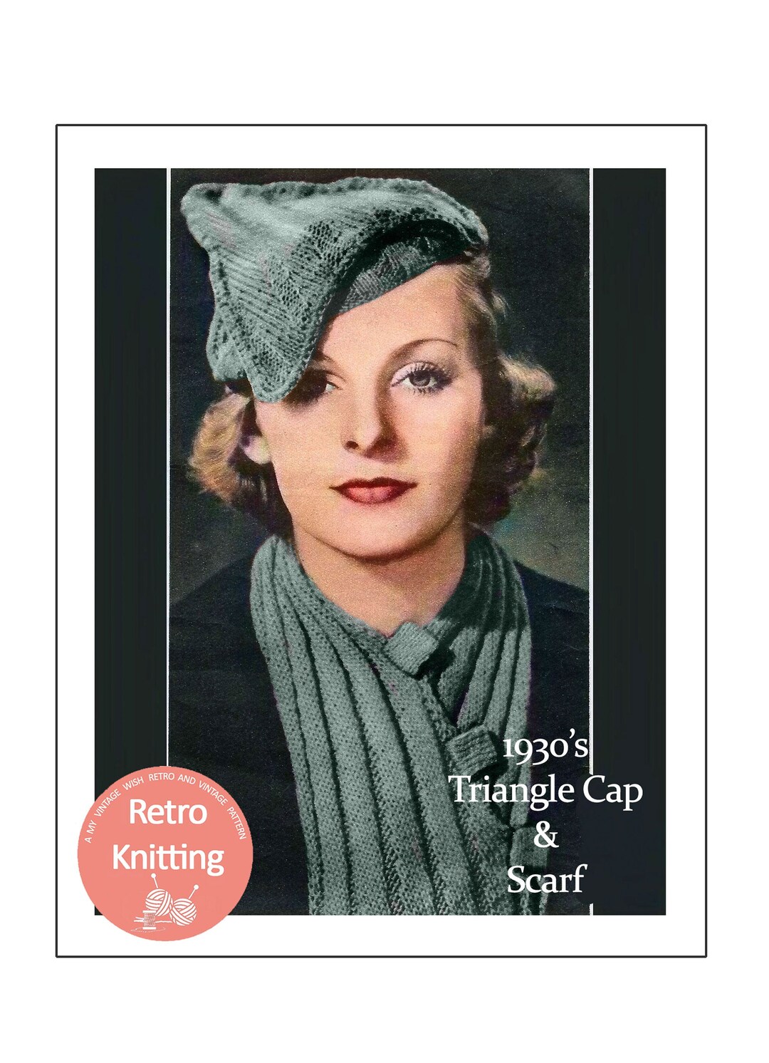 1930s Jaunty Little Cap and Scarf PDF Knitting Pattern - Etsy