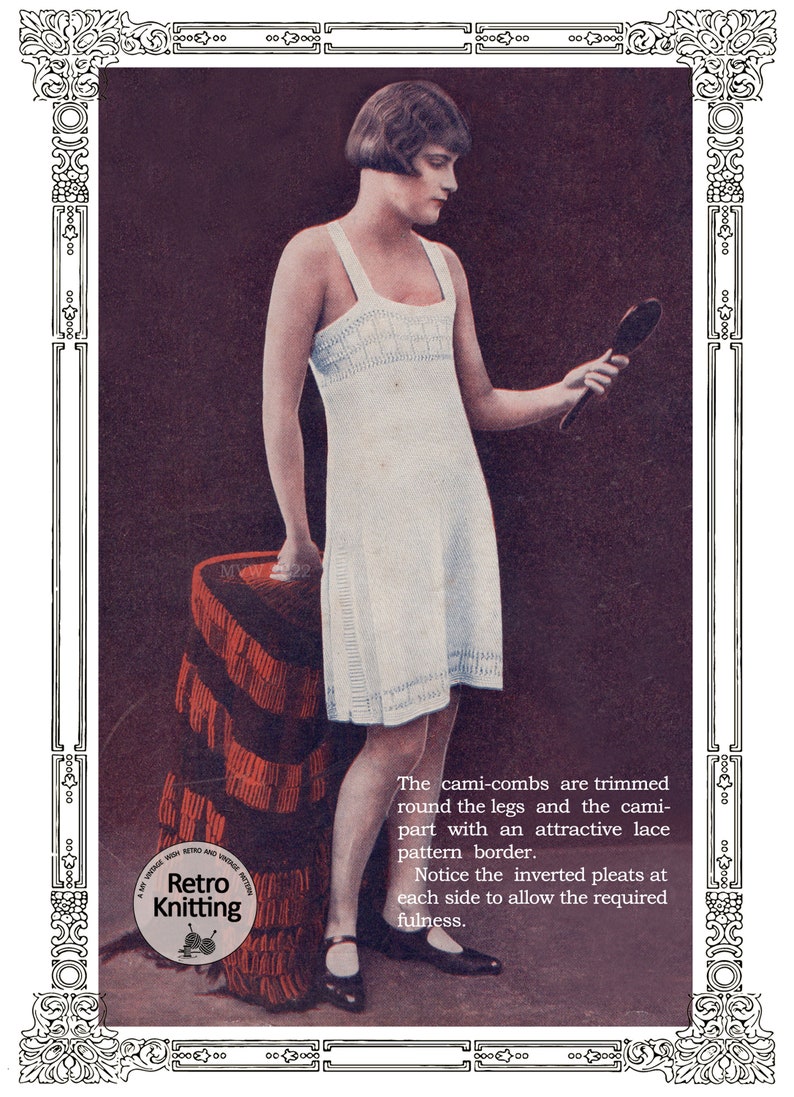 1920s Cami-knickers PDF Knitting Pattern - Etsy