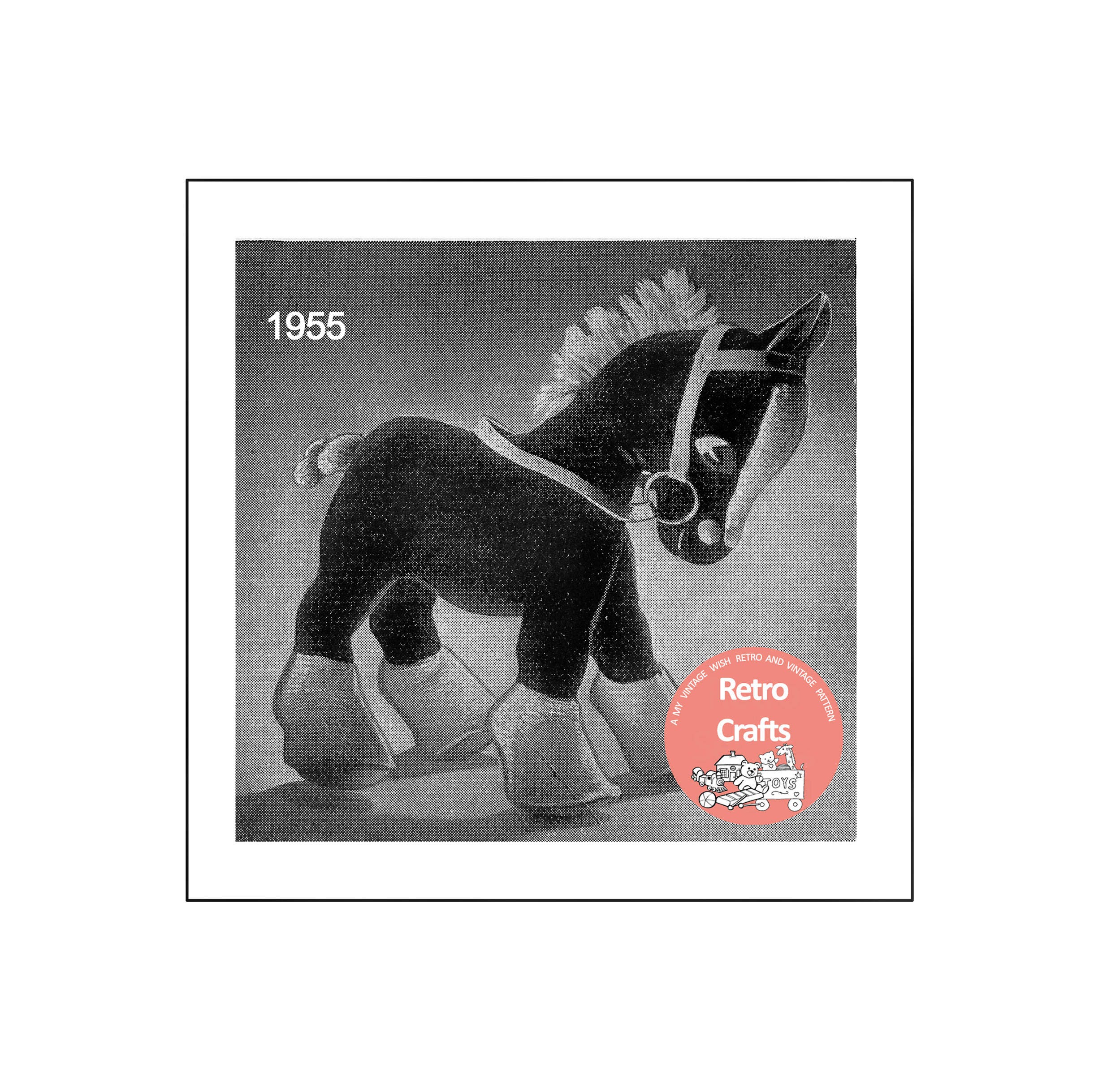 1950's Toy Horse Sewing Pattern PDF Toy Pattern - Etsy UK