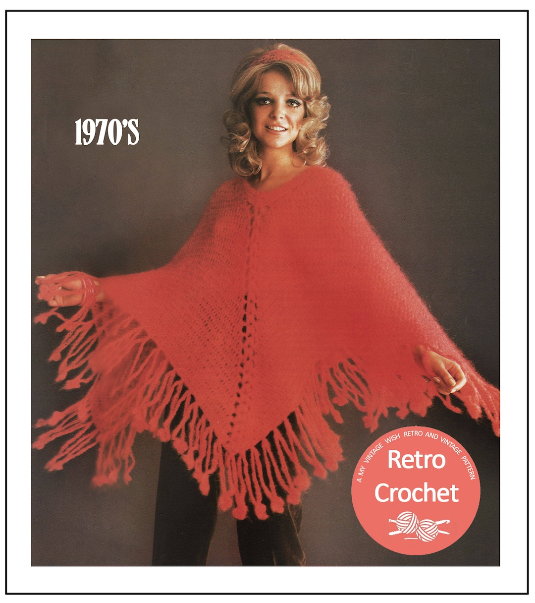 Party Poncho 1970's Crochet Pattern – PDF Crochet Pattern - Instant ...