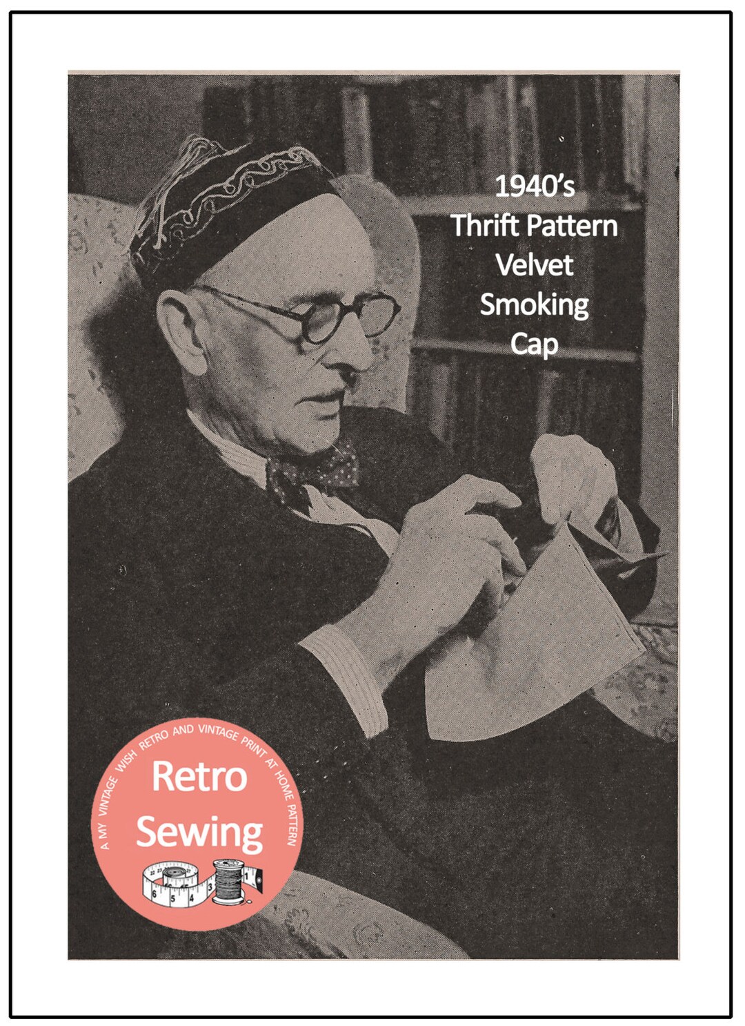 1940's Velvet Smoking Cap PDF Sewing Pattern - Etsy