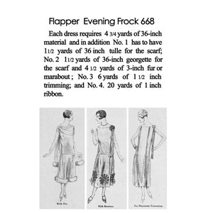 1920's Flapper Party Dress Sewing Pattern - Ready Printed Pattern - Etsy