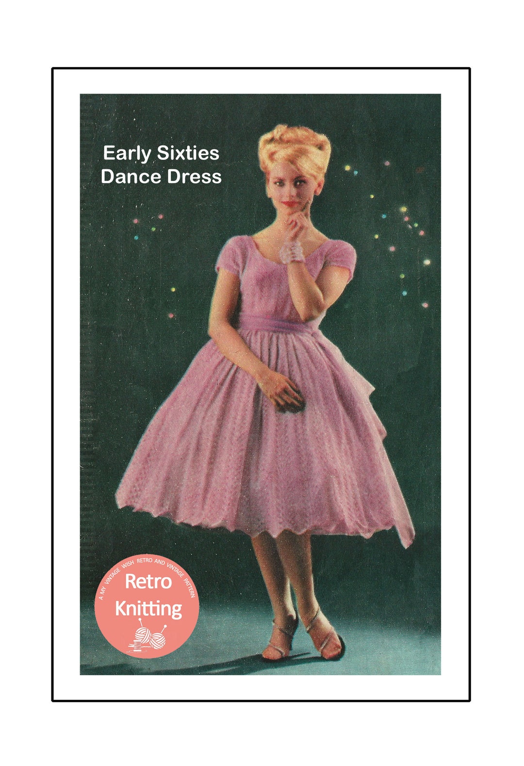1950/60's Cobweb Dance Dress PDF Knitting Pattern - Etsy