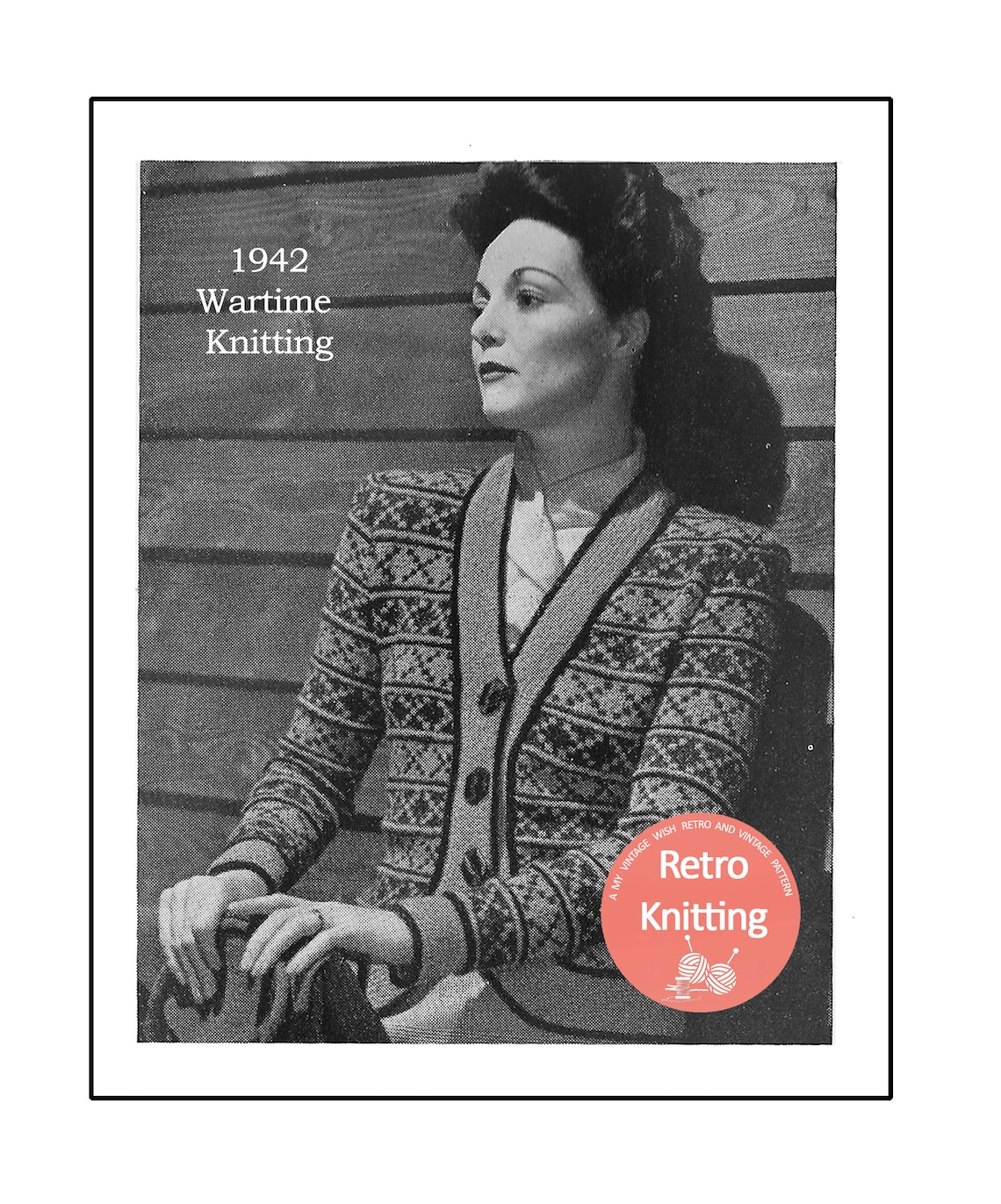 1940's Fair Isle Jacket Wartime Knitting Pattern PDF - Etsy