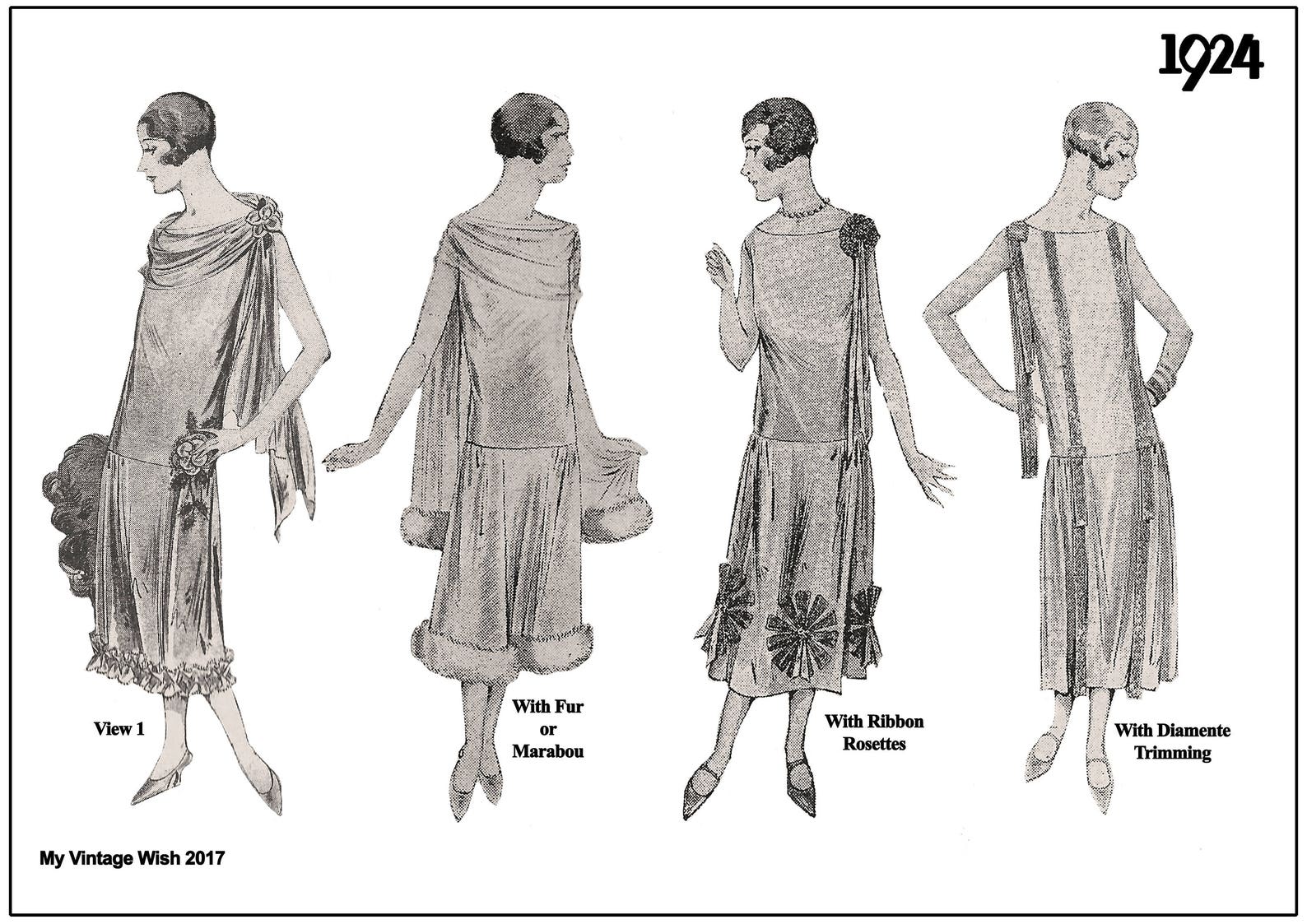 1920's Flapper Party Dress PDF Print at Home Sewing Pattern - Etsy