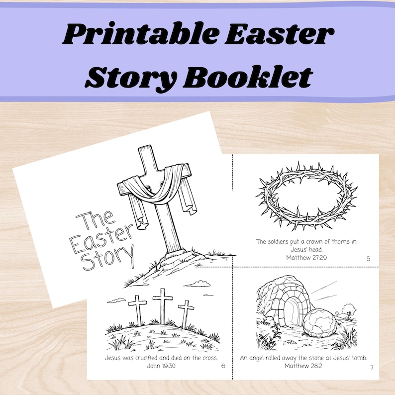 Easter Story Coloring Book Printable | Lent Holy Week for Kids ...