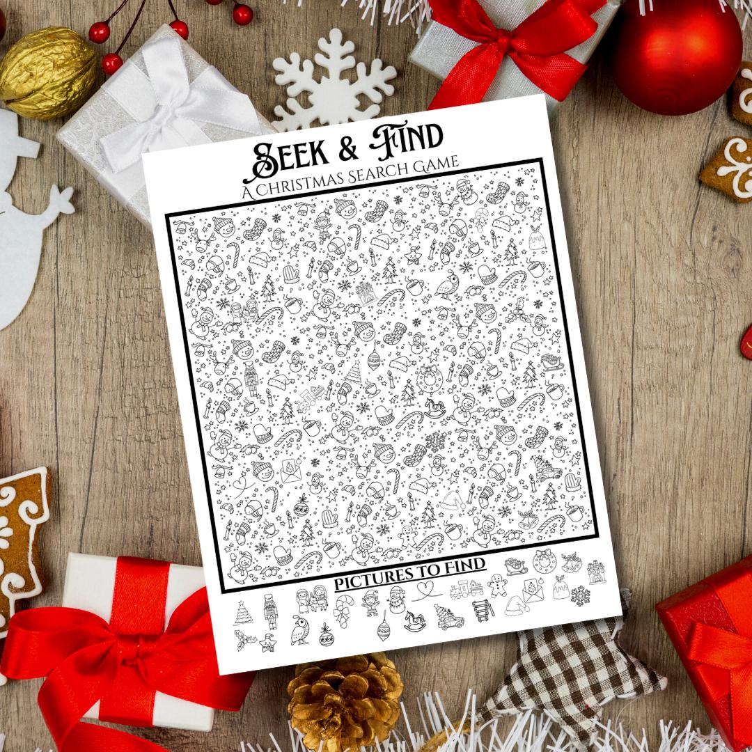 Christmas Hidden Object Search and Find | Printable Activity (digital ...