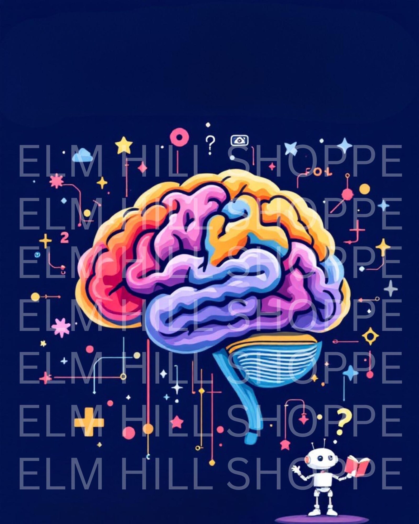 Rainbow Brain Clipart PNG Human Colorful Brain Image Vibrant ...
