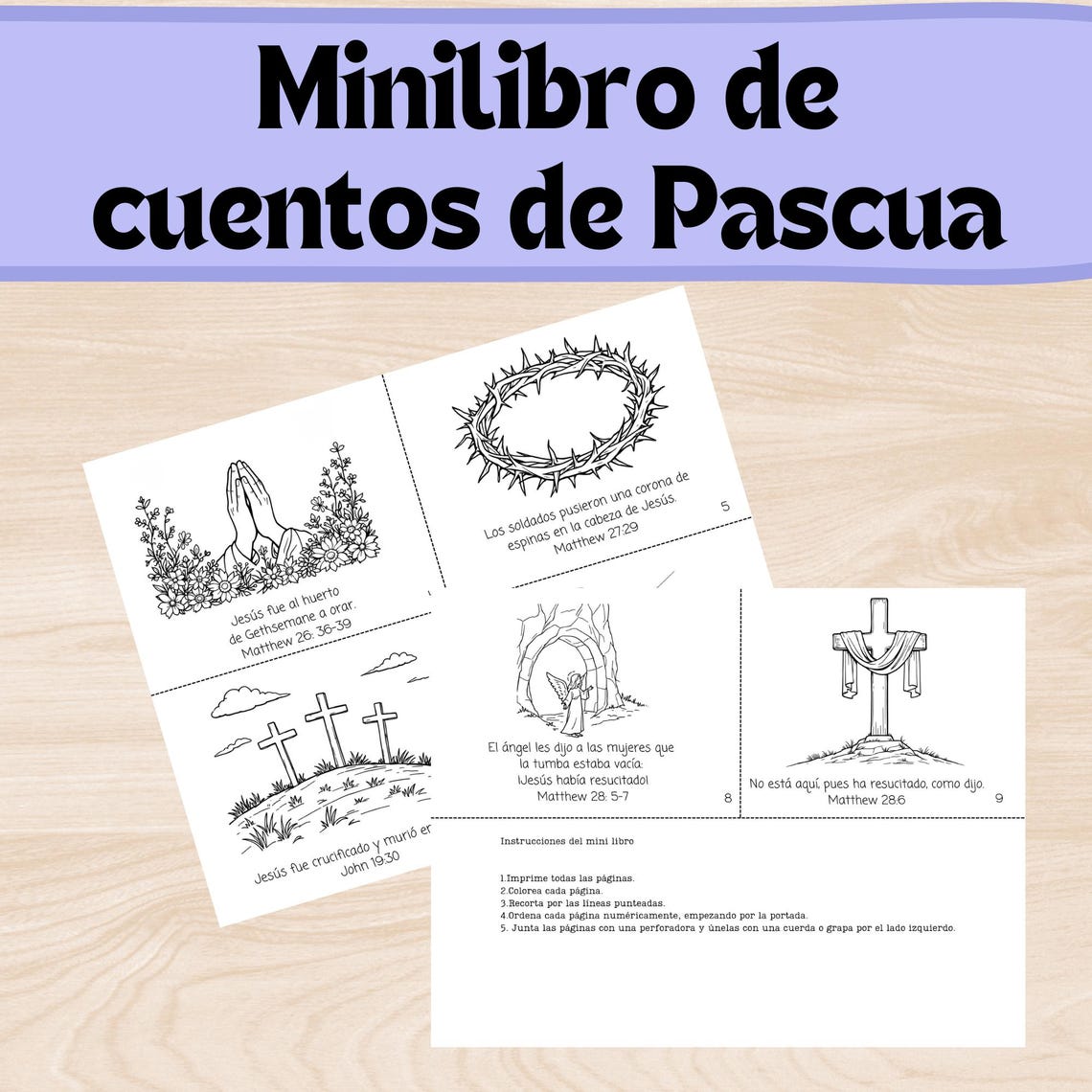 Minilibro De Cuentos De Pascua, Colorear Cuentos De Pascua, Actividades ...