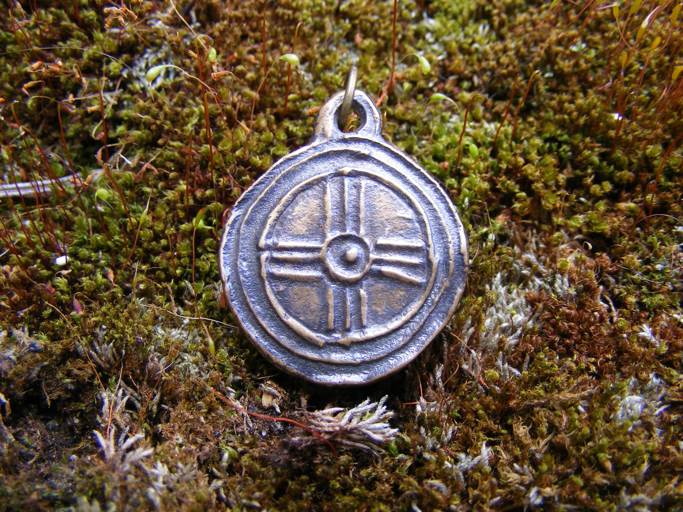 Celtic Sun Cross Wheel of Life Bronze Pendant | Etsy