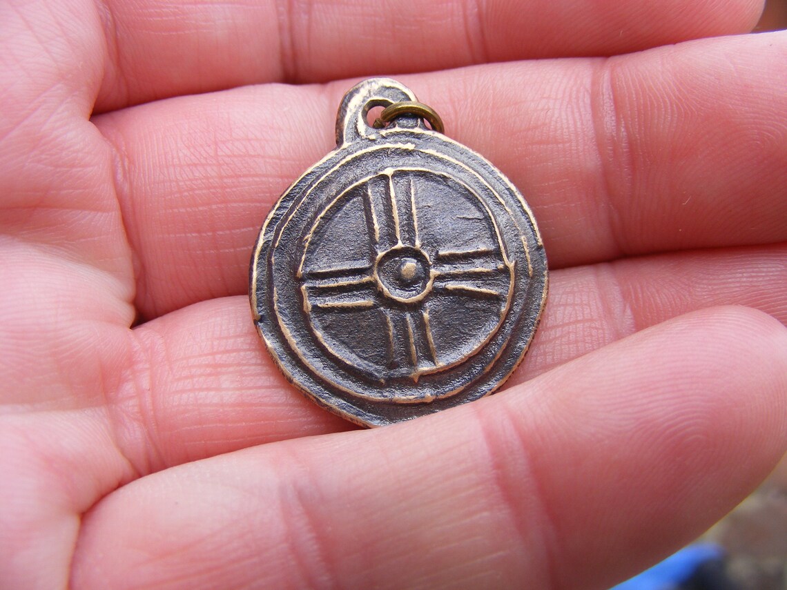 Celtic Sun Cross Wheel of Life Bronze Pendant - Etsy UK