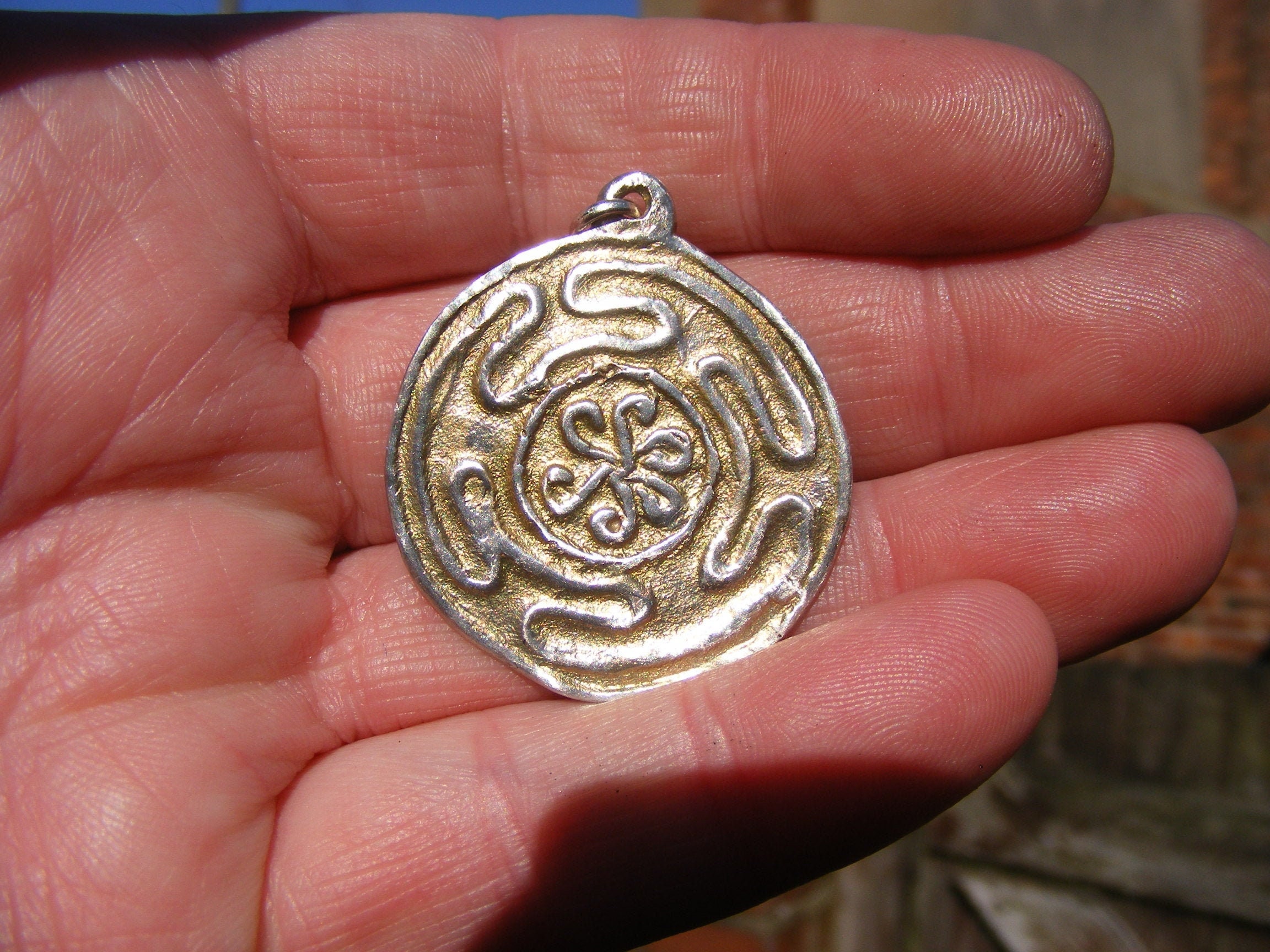 Hekate's Wheel Strophalos Sterling Silver Pendant | Etsy