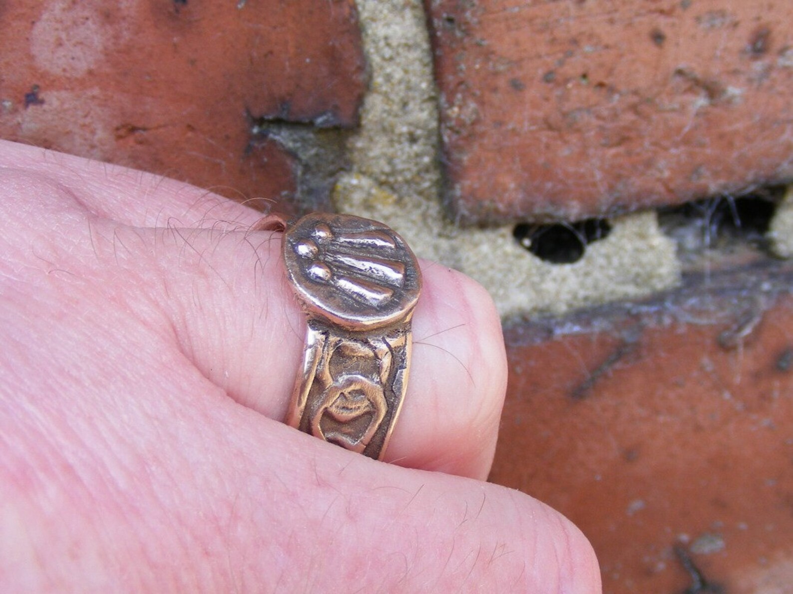 Awen Druid Bronze Ring - Etsy UK
