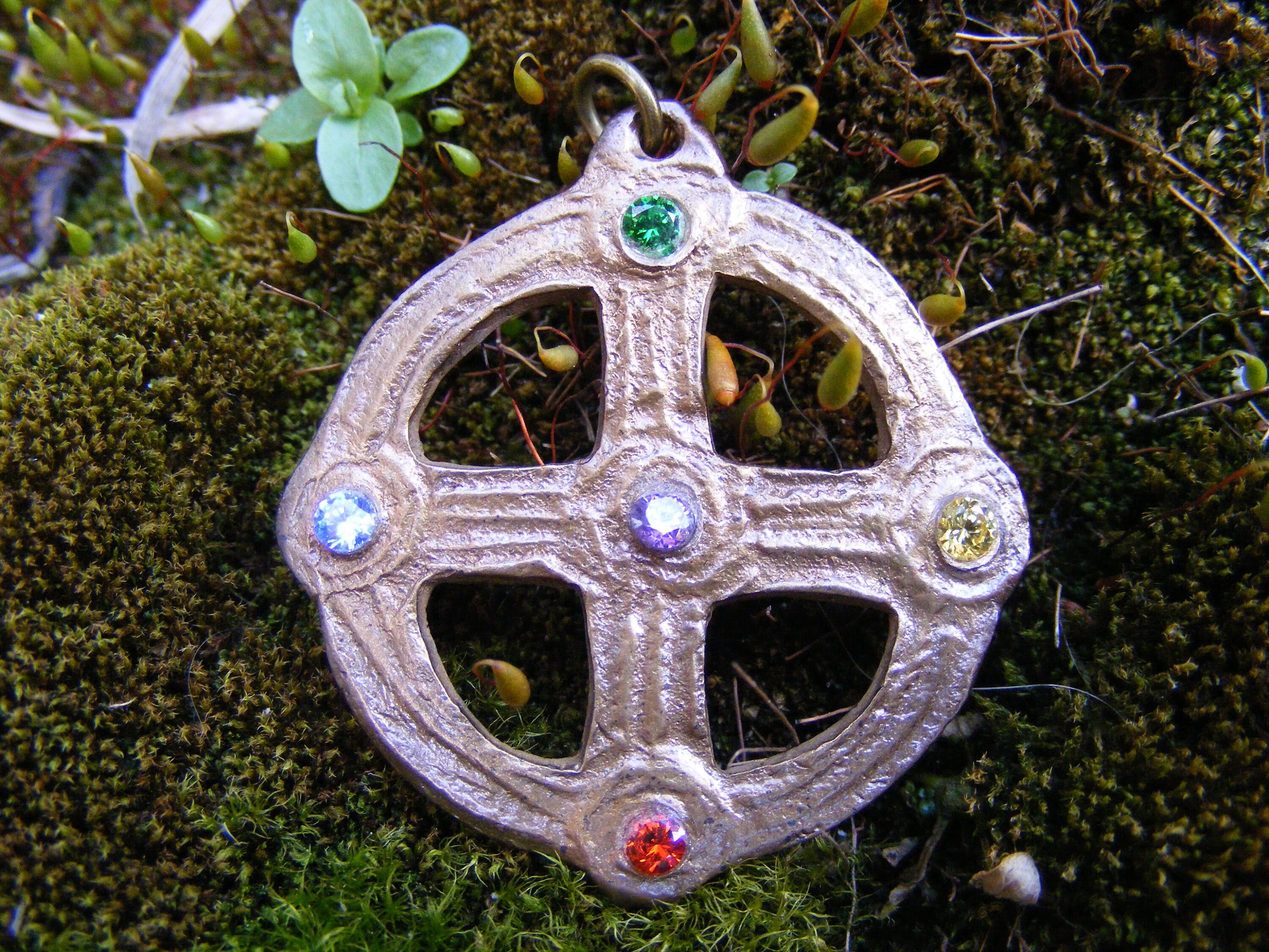 Elemental Celtic Sun Cross Wheel of the Year Bronze Pendant - Etsy UK