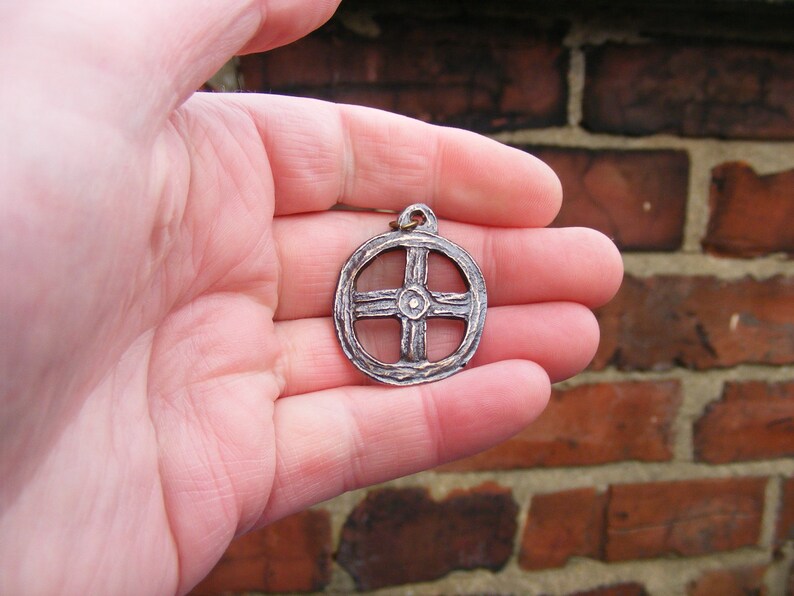 Celtic Sun Cross Wheel of the Year Bronze Pendant - Etsy