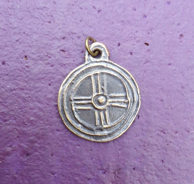 Celtic Sun Cross Wheel of Life Bronze Pendant - Etsy