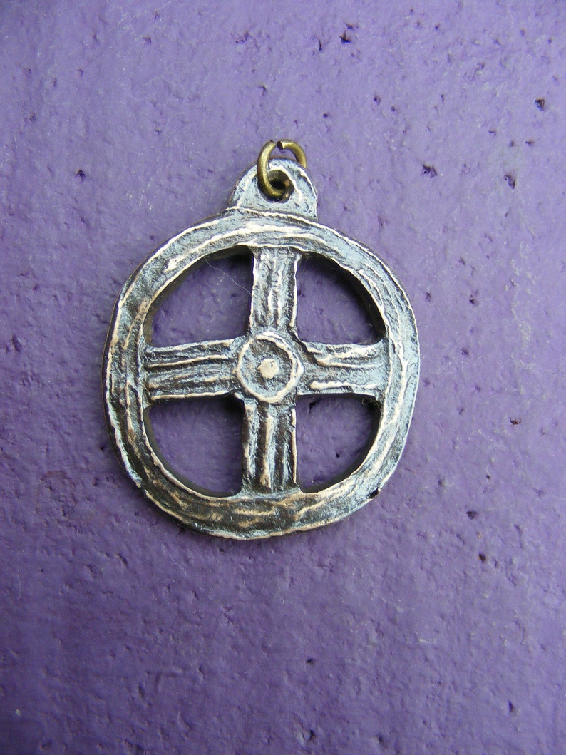 Celtic Sun Cross Wheel of the Year Bronze Pendant - Etsy