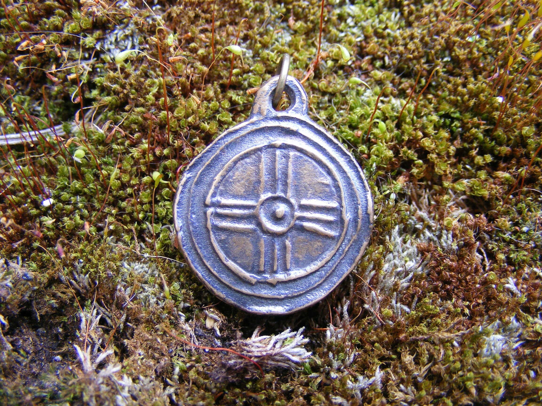 Celtic Sun Cross Wheel of Life Bronze Pendant | Etsy