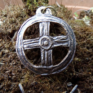 Celtic Sun Cross Wheel of the Year Bronze Pendant - Etsy