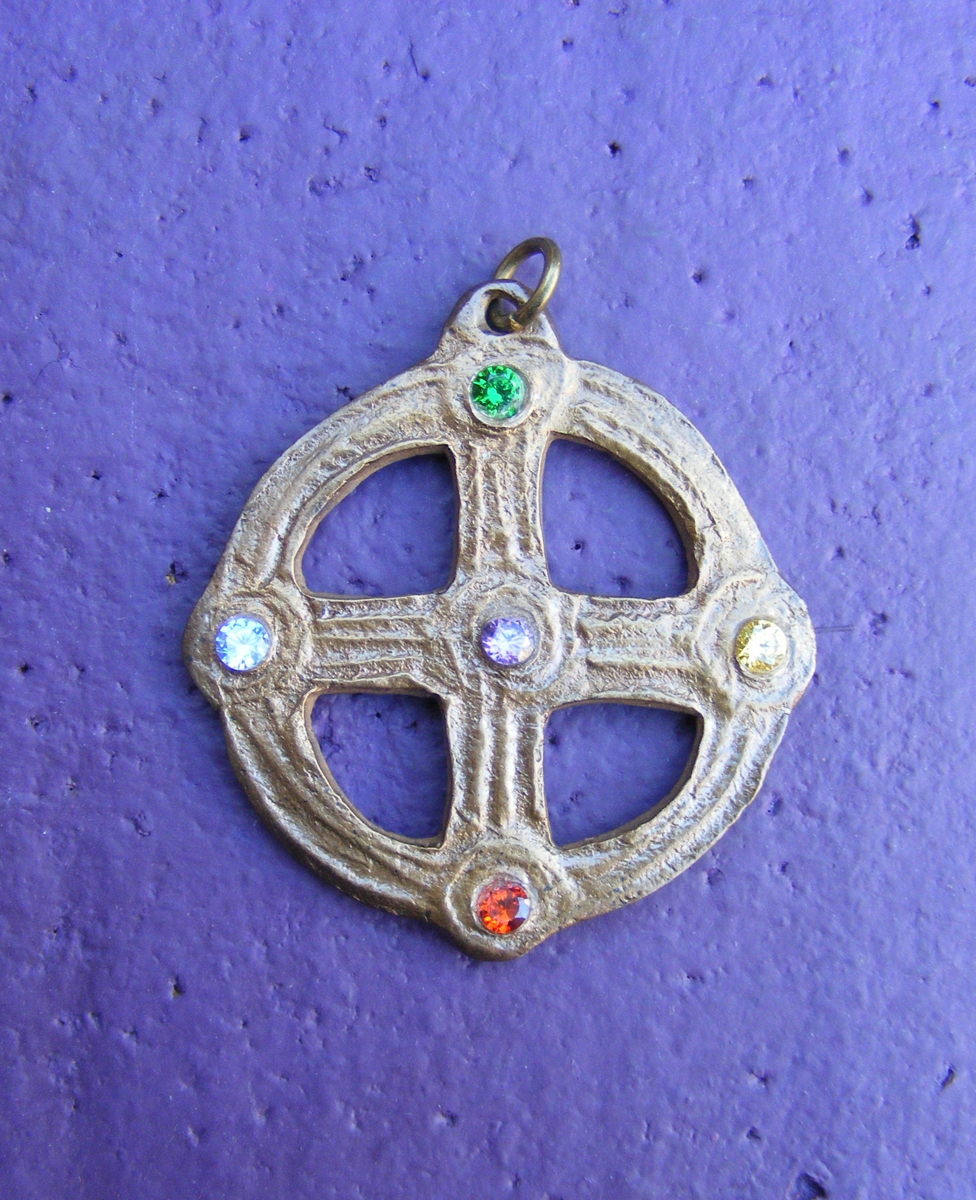 Elemental Celtic Sun Cross Wheel of the Year Bronze Pendant - Etsy UK