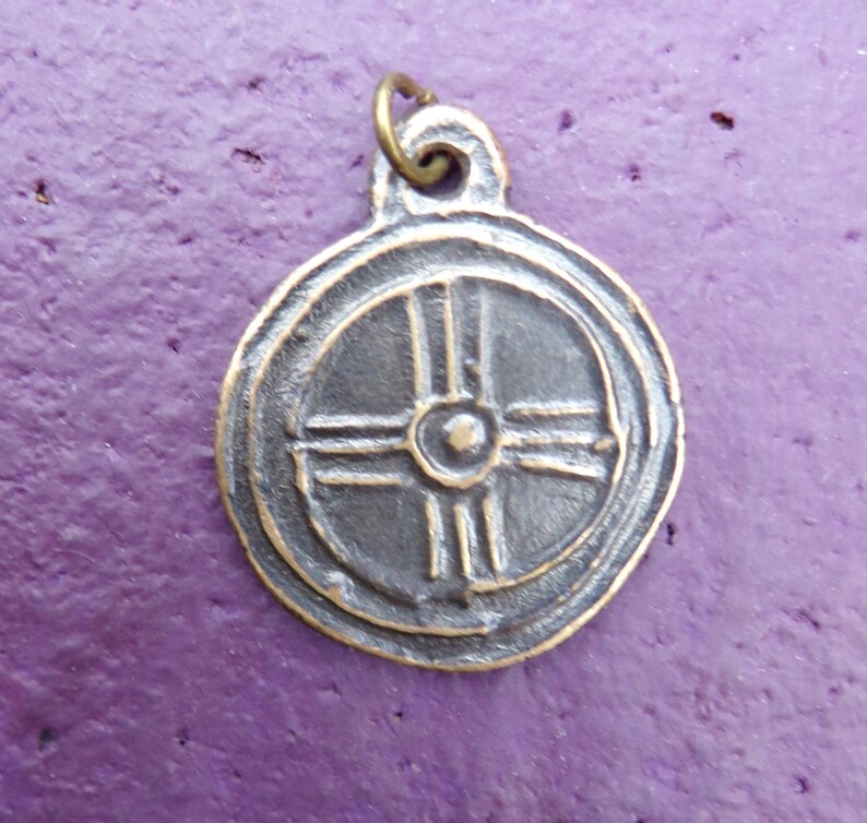 Celtic Sun Cross Wheel of Life Bronze Pendant - Etsy
