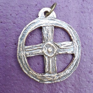 Celtic Sun Cross Wheel of the Year Bronze Pendant - Etsy