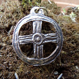 Celtic Sun Cross Wheel of the Year Bronze Pendant - Etsy